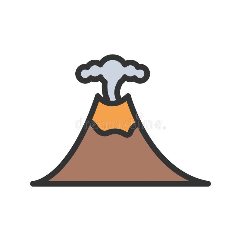 Volcano icon vector image. stock vector. Illustration of concept ...