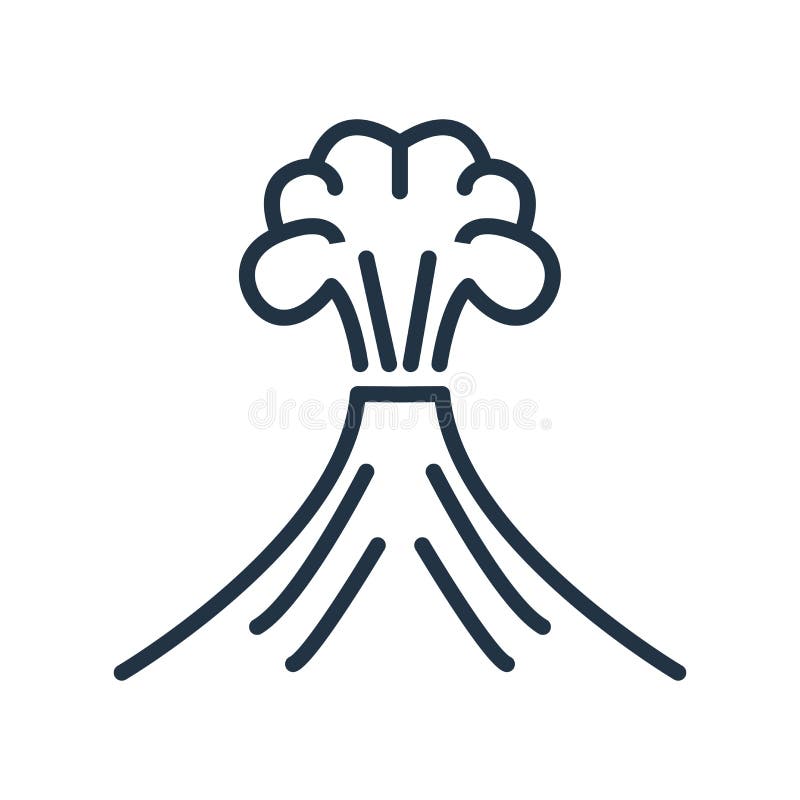 Volcano Icon Vector Isolated on White Background, Volcano Sign Stock ...