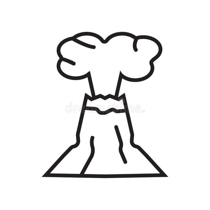 Volcano Icon Vector Sign And Symbol Isolated On White Background Stock ...
