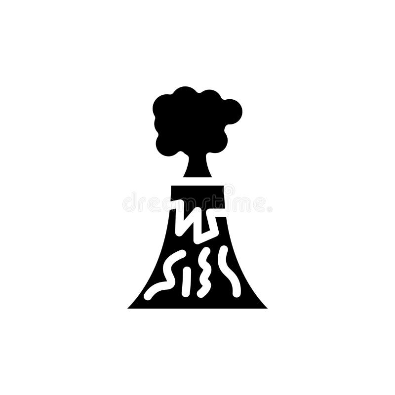 Volcano Icon on a White Background. Vector Illustration Stock ... Volcano Icon on a White Background. Vector Illustration Stock ...