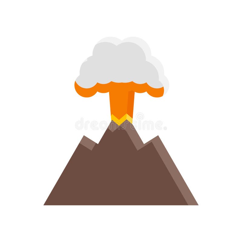 Volcano Icon Vector Sign and Symbol Isolated on White Background Stock ...