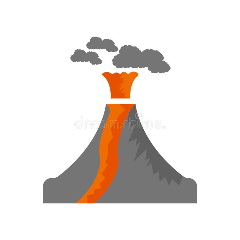 Volcano Icon Vector Sign and Symbol Isolated on White Background Stock ...