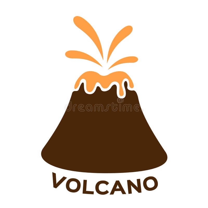 Volcano Icon . Vector stock illustration. Illustration of rock - 133915065