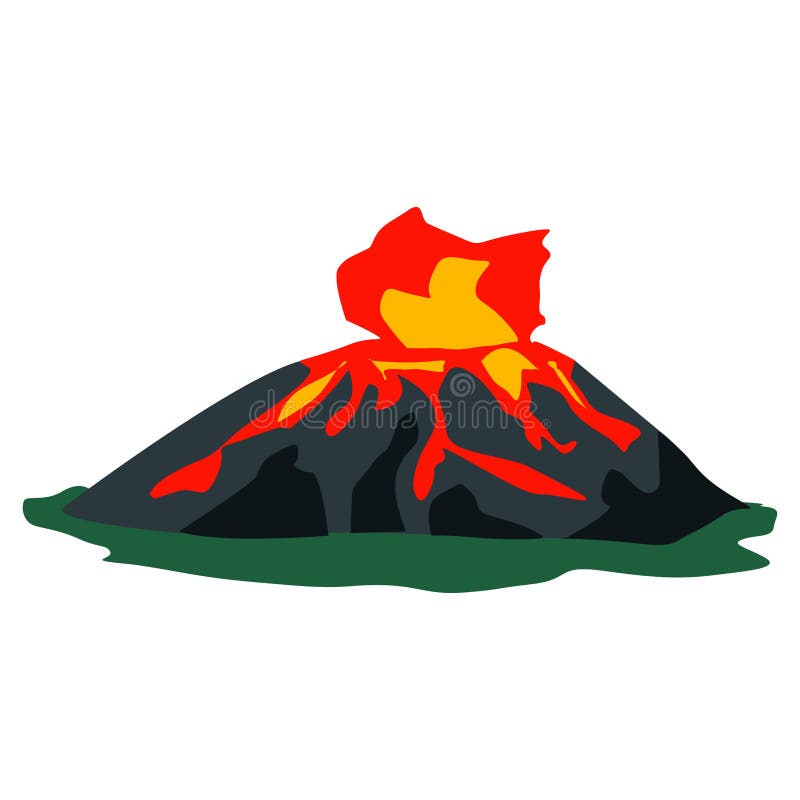 Volcano Icon on a White Background. Vector Illustration Stock ... Volcano Icon on a White Background. Vector Illustration Stock ...