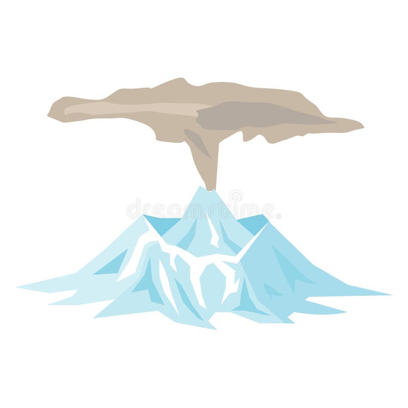 Volcano Icon on a White Background. Vector Illustration Stock ... Volcano Icon on a White Background. Vector Illustration Stock ...