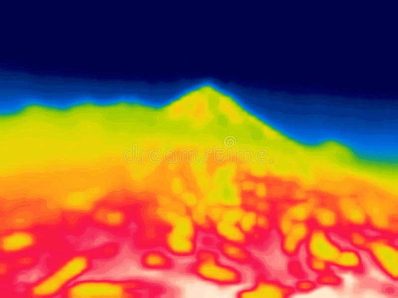Volcano infrared stock image. Image of volcano, scorching - 263105745