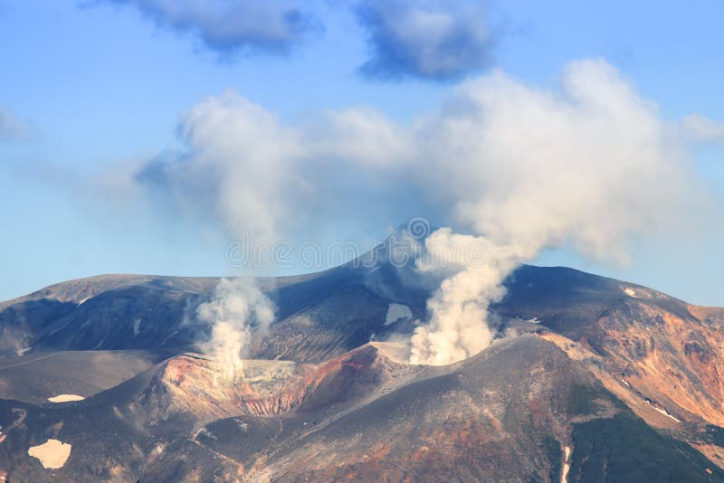 Volcano in Japan, Hokkaido, North of Japan Stock Image - Image of hell ...