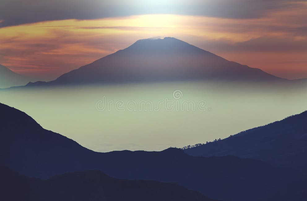 Volcano in Java stock photo. Image of local, lava, environment - 77800666
