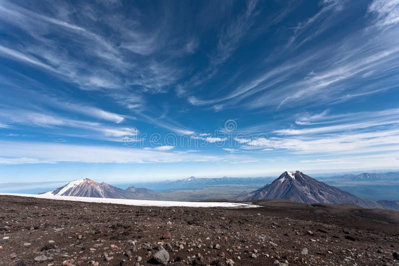 Volcano landscape. stock photo. Image of horizon, open - 28334176