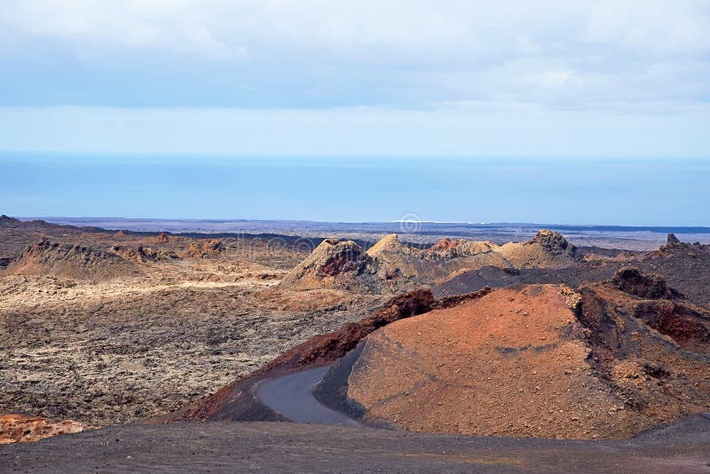 Volcano of Lanzarote Island, Spain Stock Photo - Image of natural ...