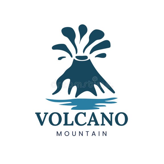 Volcano Logo, Mountain Volcano Logo Design Illustration Vector Stock ...