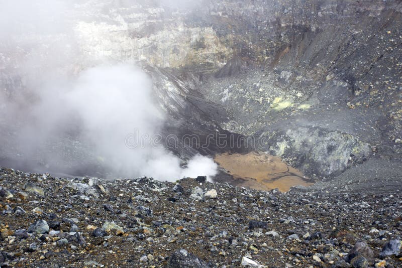 The Volcano Lokon Crater at Manado Stock Image - Image of activity ...