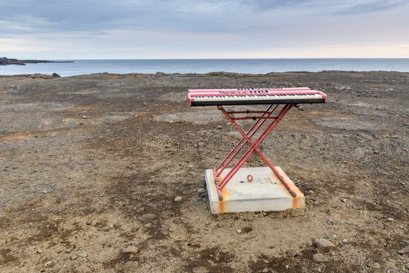 Keyboards from the Icelandic Coast of Reykjanes after Filming an Comedy ...