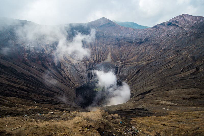 Bromo Volcano Mount at Java Island Indonesia Stock Image - Image of ...