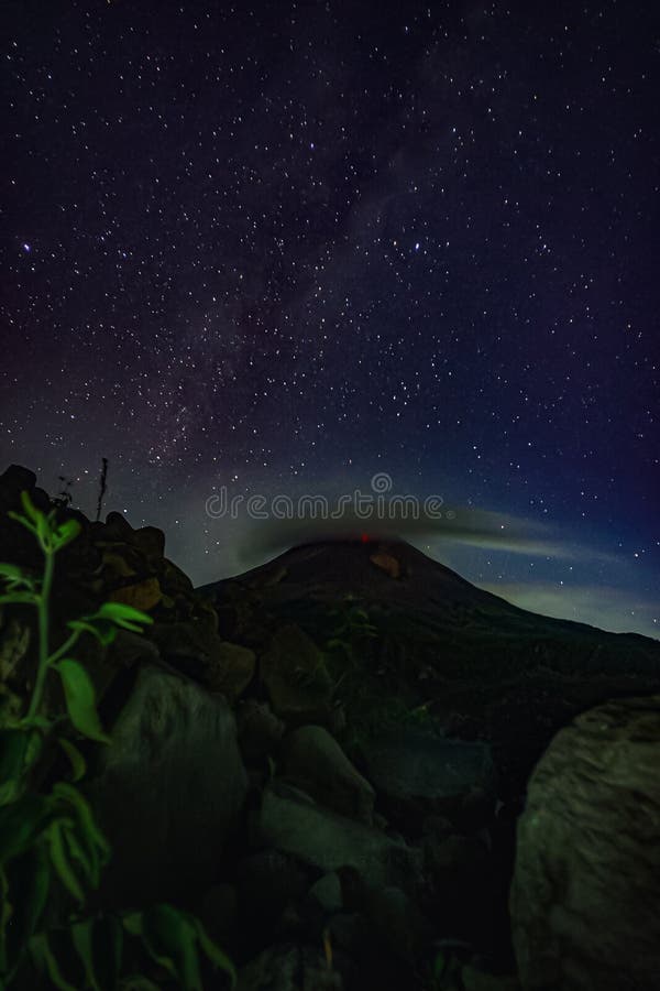 Volcano mount merapi view stock image. Image of merapi - 280360539