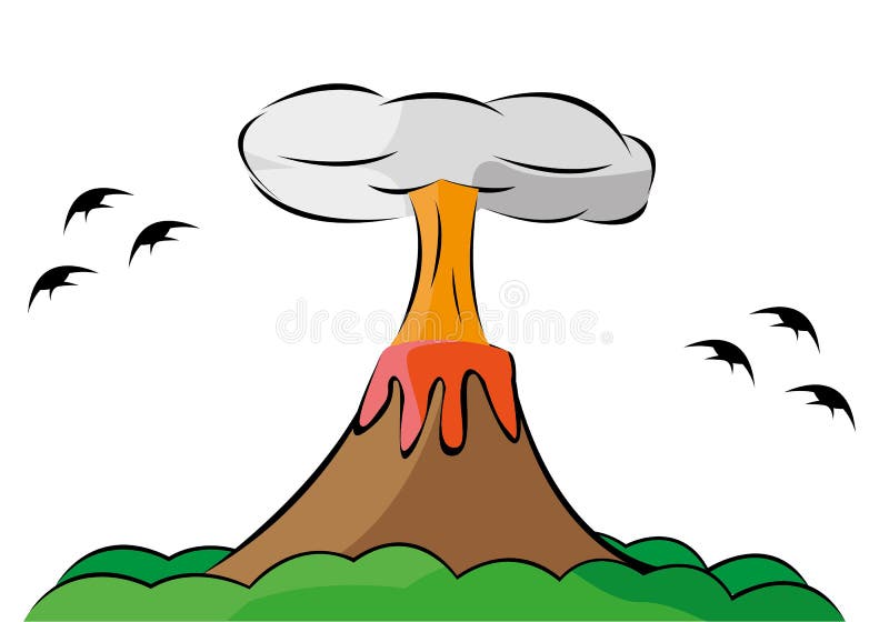 Volcano Mount Tambora Satellite View Stock Illustration - Illustration ...