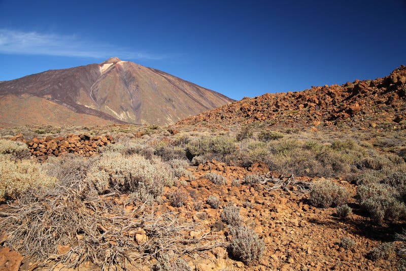 Volcano Mount Teide, in Teide National Park Stock Photo - Image of ...