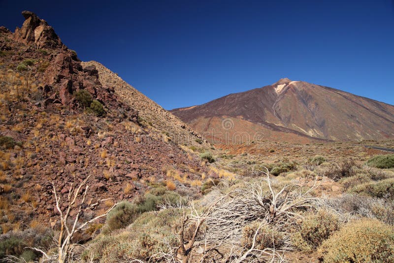 Volcano Mount Teide, in Teide National Park Stock Image - Image of ...