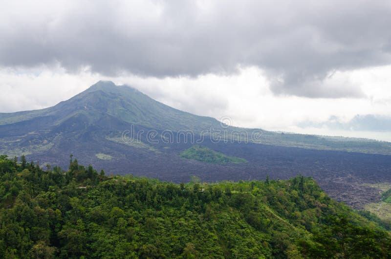Volcano Mount View from Kintamani, Bali, Indonesia Stock Image - Image ...