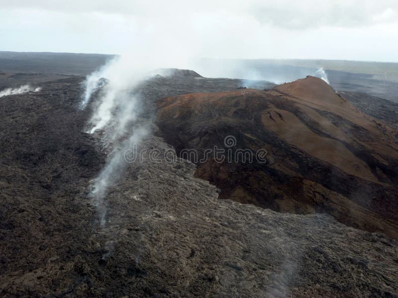 Volcano Mountain with fog stock image. Image of coming - 95303193