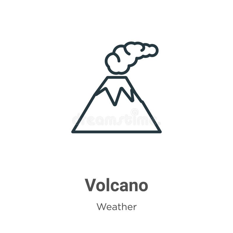 Volcano Vector Icon on White Background. Flat Vector Volcano Icon ...