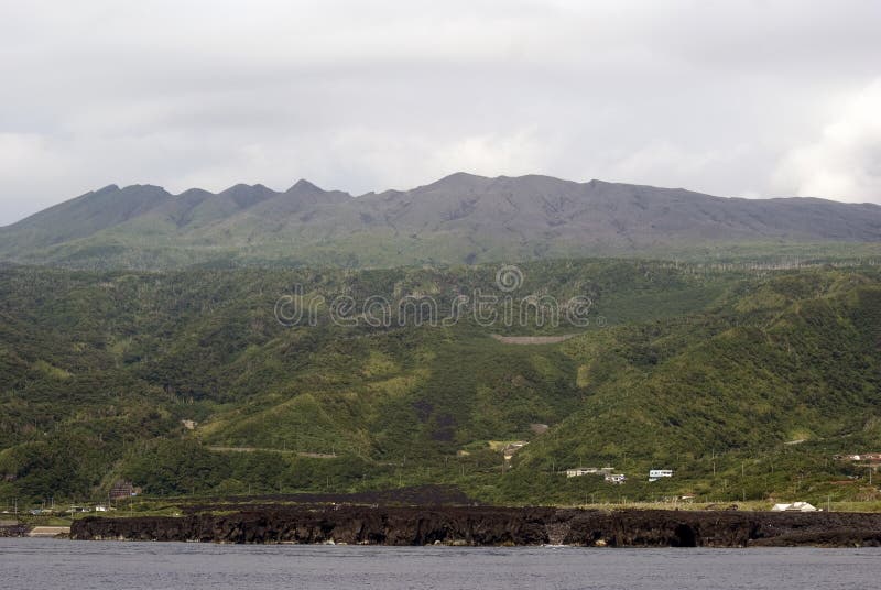 Volcano Oyama, Miyake Island, Japan Stock Image - Image of island, asia ...