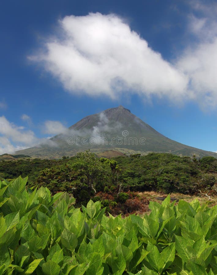 Volcano Pico at Pico Island, Azores 02 Stock Photo - Image of ...