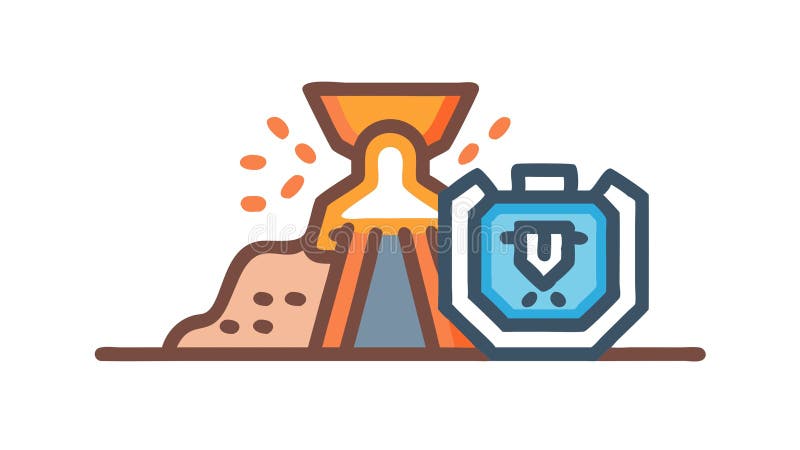 Volcano Protection Security. Eruption Monitoring System, Vector Design ...