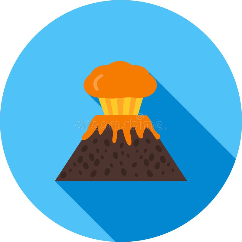 Volcano Warning Vector Icon Isolated On Transparent Background, Stock ...