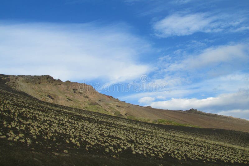 Volcano Slope Covered with Ash Stock Image - Image of chalbuco, island ...
