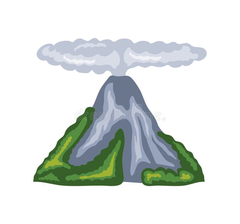 Volcano smoke cloud stock vector. Illustration of volcano - 300211970