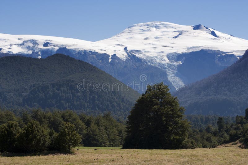 Volcano with snow on top stock image. Image of volcano - 18591935
