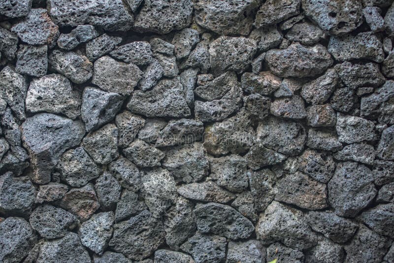 Volcano Stone Texture Background Bricks in the Wall Stock Image - Image ...
