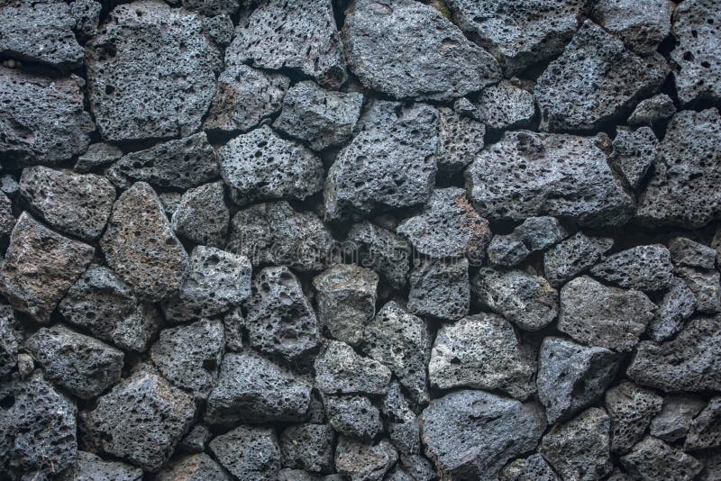 Volcano Stone Texture Background Bricks in the Wall Stock Photo - Image ...