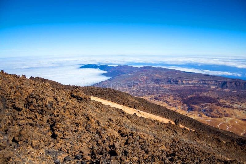 Volcano Teide, Tenerife Island, Spain Stock Image - Image of scenery ...