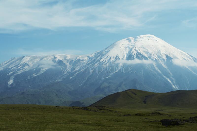 Volcano Tolbachik on Kamchatka Stock Image - Image of leisure, outdoor ...