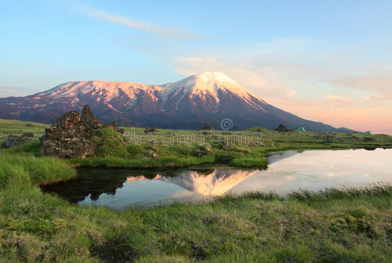 Volcano Tolbachik on Kamchatka Stock Photo - Image of outdoors, travel ...