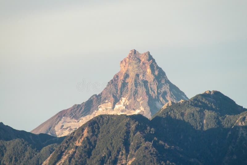Snow Covered Hight Volcano Summit Stock Image - Image of hill, osorno ...