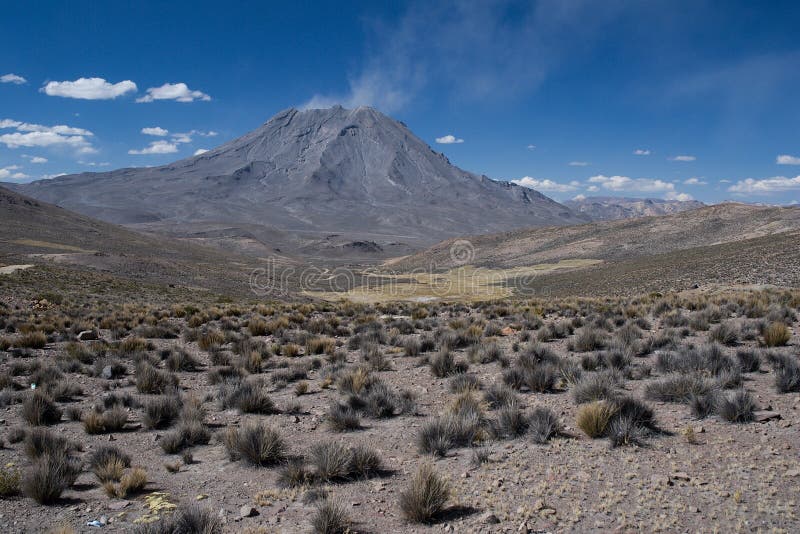 Volcano Ubinas stock image. Image of rock, alpine, geography - 27393695