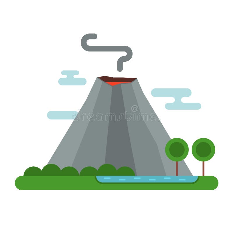 Volcano Vector Illustration. Stock Vector - Illustration of hell ... Volcano Vector Illustration. Stock Vector - Illustration of hell ...