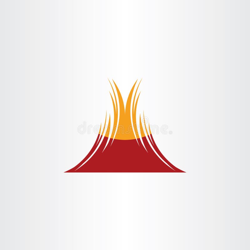 Volcano Vector Symbol Icon Design Element Stock Vector - Illustration ...
