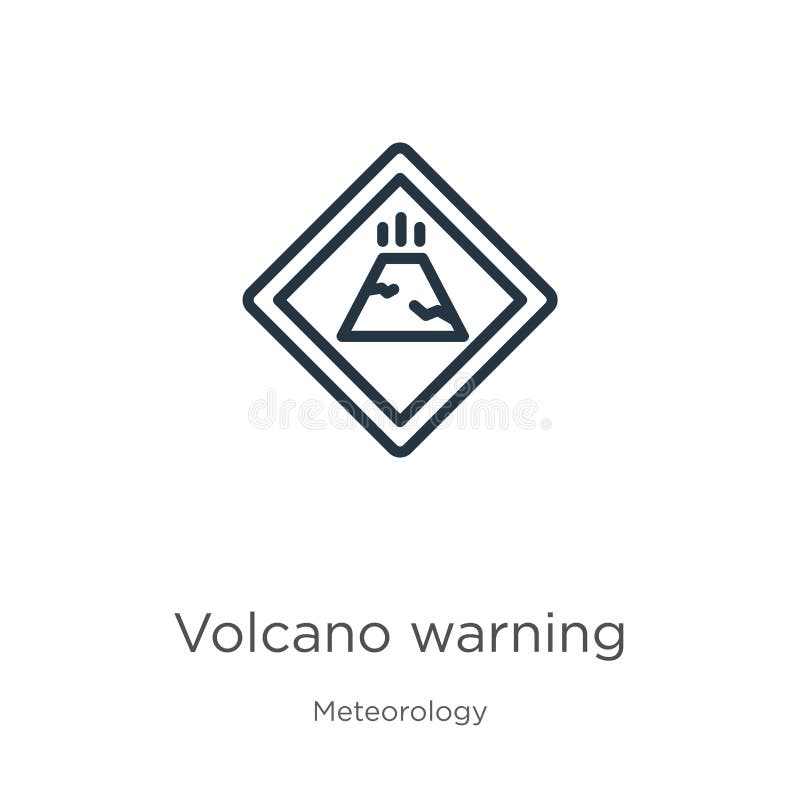 Warning Volcano Signs. Warning Volcano Sign. Warning Sign Isolated on ...