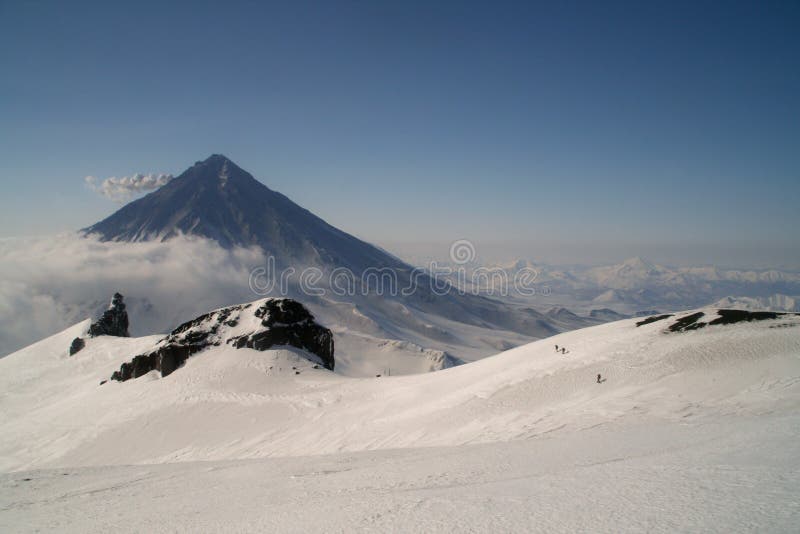 Volcano in winter stock image. Image of high, peak, nature - 22999803