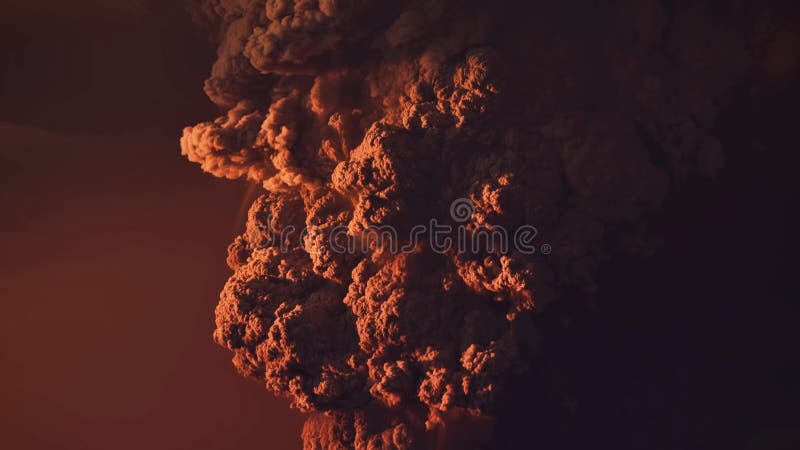 The Volcano Woke Up and Throws Hot Ashes Stock Footage - Video of ...