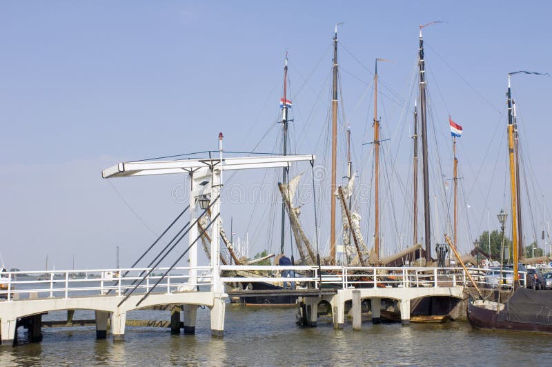 Volendam Harbor stock photo. Image of volendam, flags - 2681094