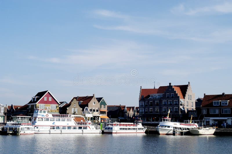 Volendam Harbour, Holland stock image. Image of blue, europe - 367135