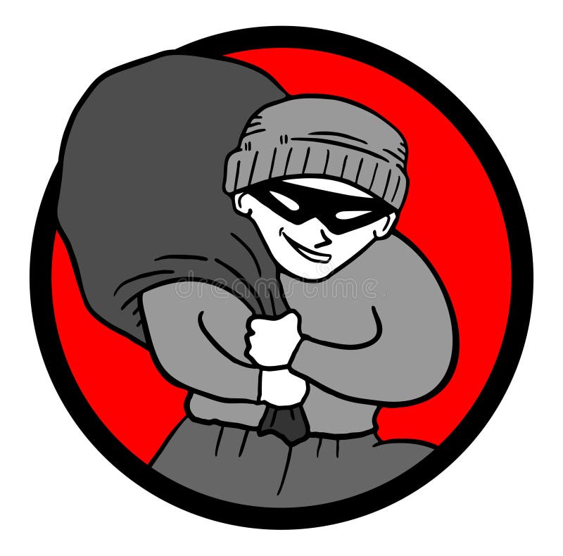 Voleur d'icône illustration de vecteur. Illustration du étiquette ...
