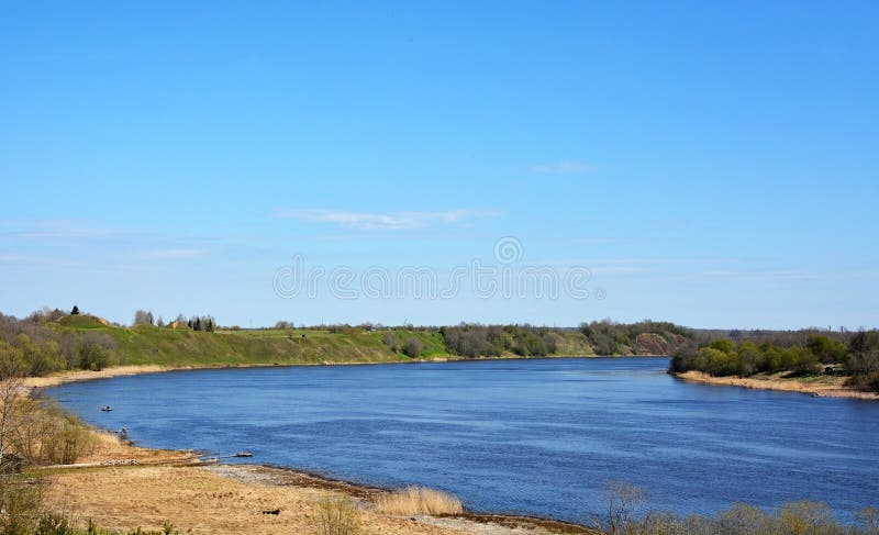 Volkhov river stock image. Image of panoramic, color - 56461773
