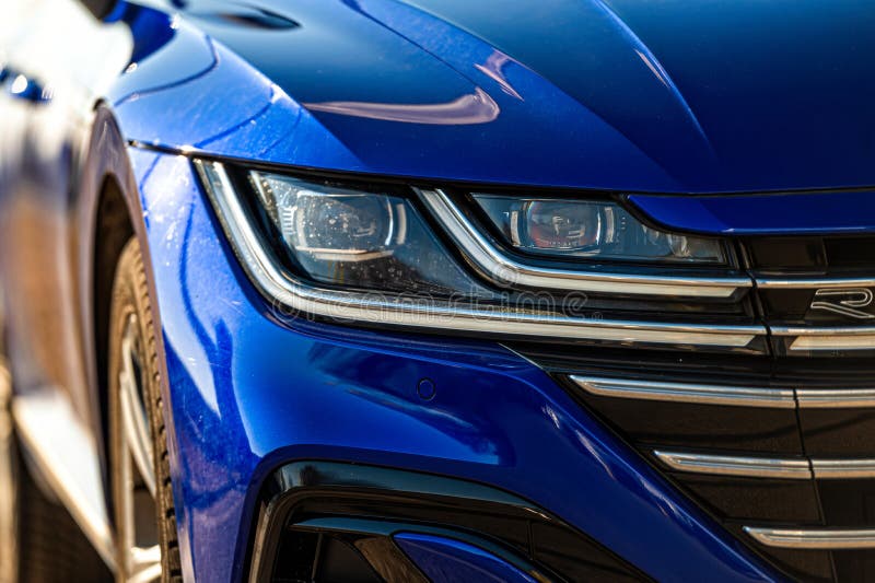 Volkswagen Arteon R-Line, Front Light, Headlight Design Editorial Stock ...