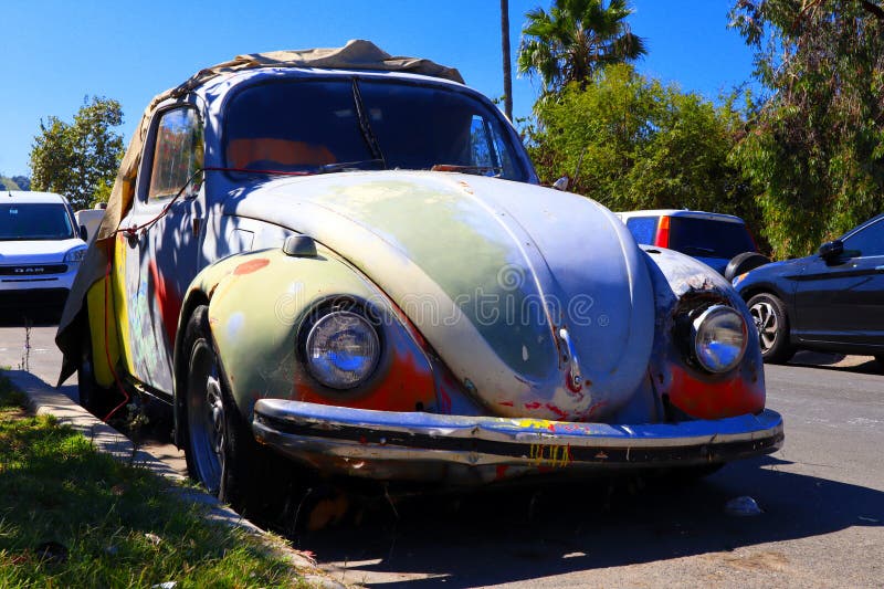 Volkswagen Beetle, Old Rusty Car Editorial Stock Image - Image of ...